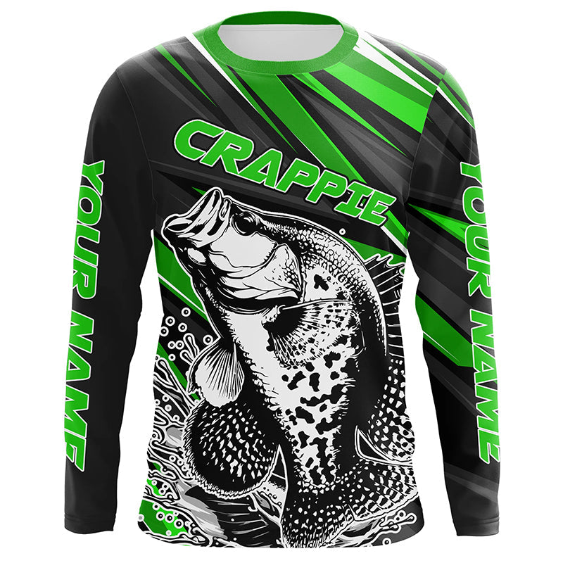 Personalized Crappie Fishing Jerseys, Crappie Long Sleeve Tournament F