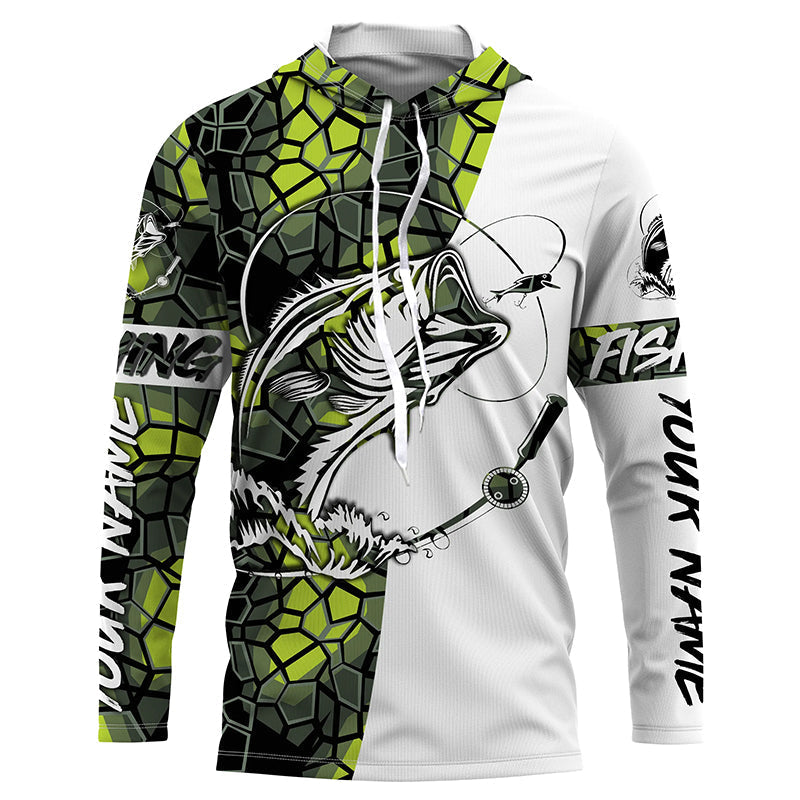 Largemouth Bass Fishing Custom Long Sleeve Shirts, Bass Tournament Fis ...