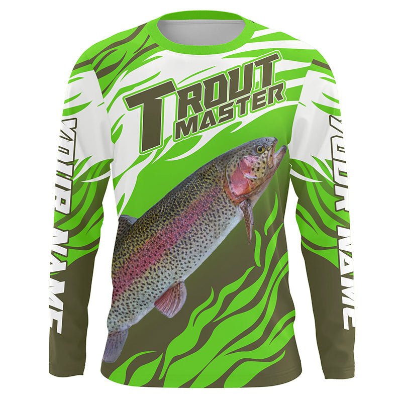 Trout Master Rainbow Trout Custom Long Sleeve Performance Fishing Shir